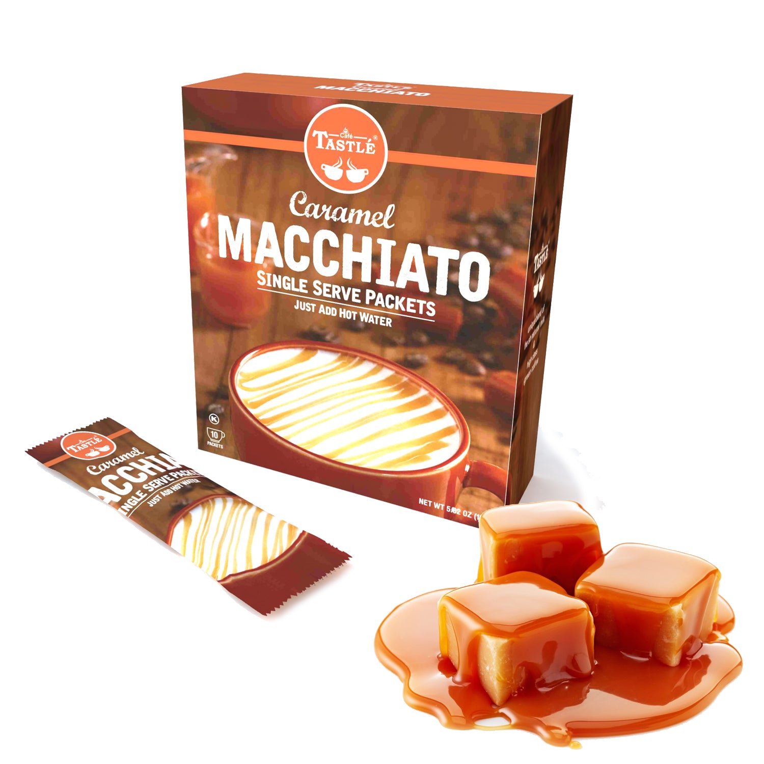 Instant Caramel Macchiato Single Serve Packets – Tastlé Coffee