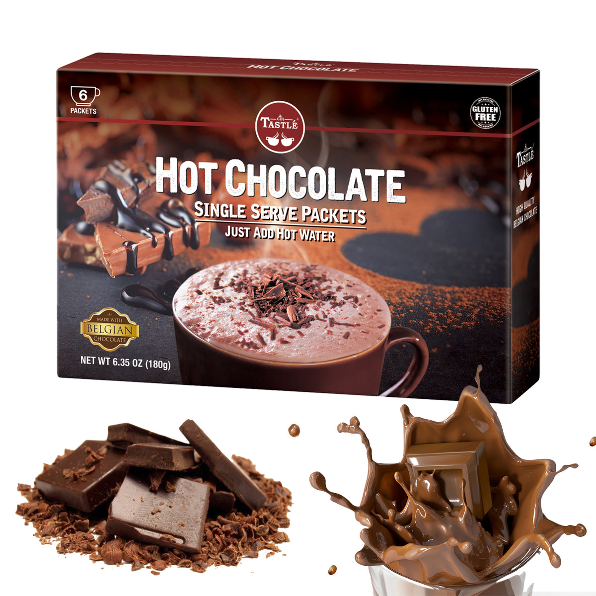 Instant Belgian Hot Chocolate Single Serve Packets – Tastlé Coffee