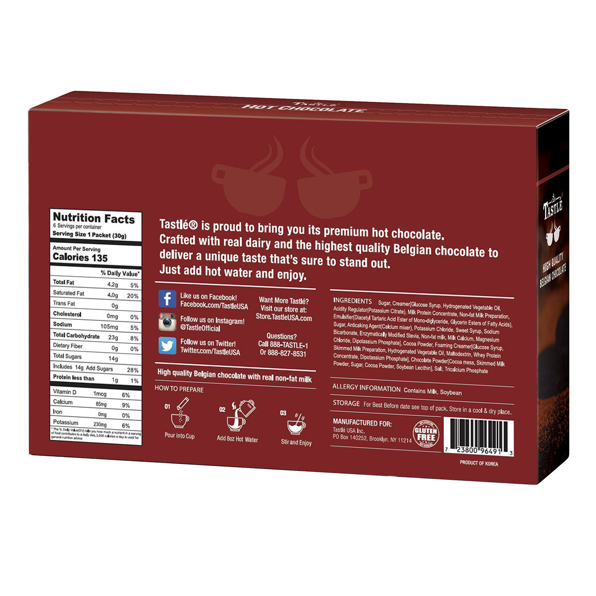 Instant Belgian Hot Chocolate Single Serve Packets – Tastlé Coffee