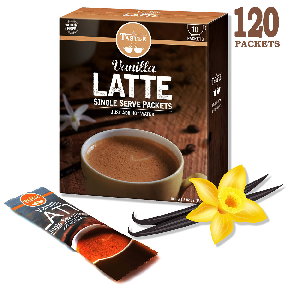Instant Vanilla Latte Single Serve Packets – Tastlé Coffee
