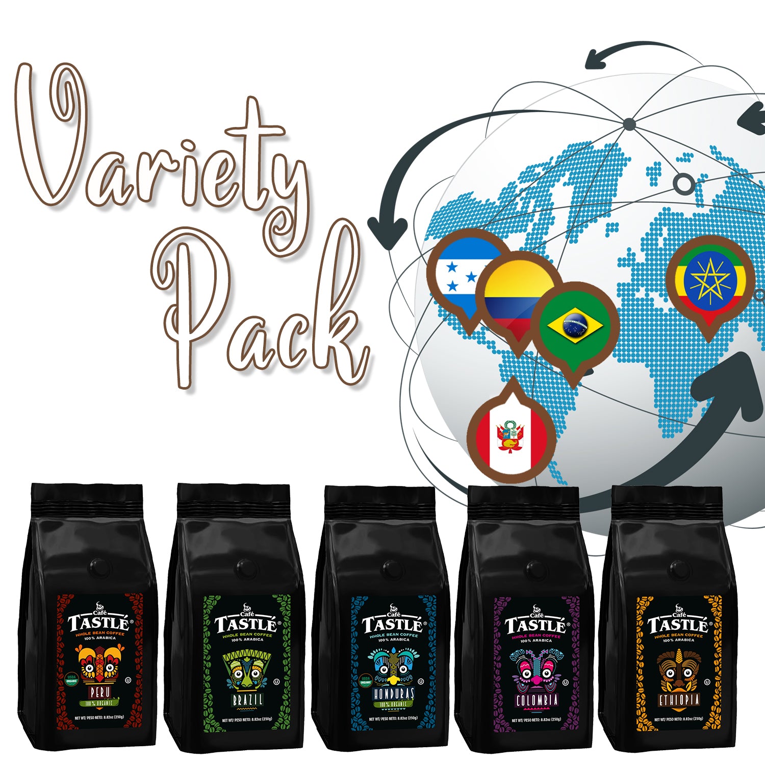 Whole Bean Variety Pack – Tastlé Coffee