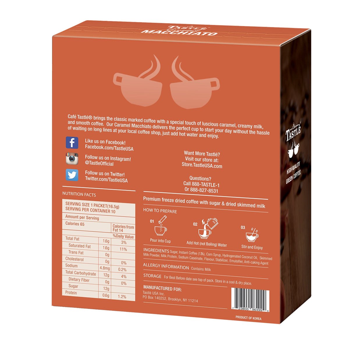 Instant Caramel Macchiato Single Serve Packets – Tastlé Coffee